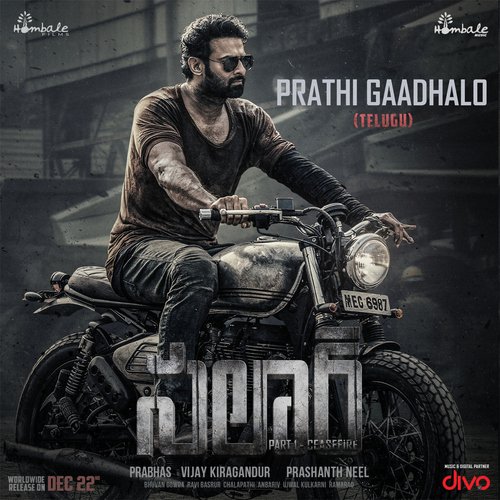 Prathi Gaadhalo (From "Salaar Cease Fire - Telugu") Songs Download ...